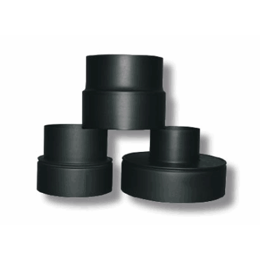 Røkrør Overgang Inv. 135 - Utv. 125mm Sort | Pipehatt.com – Peis og ...